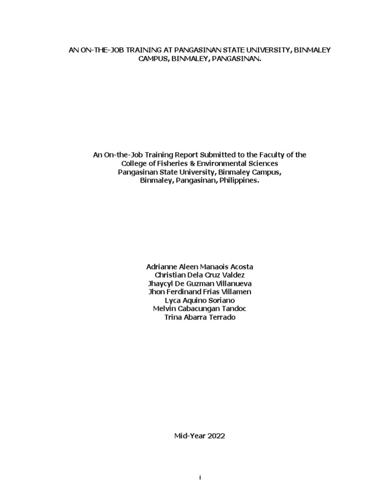 JEAC OJT Front Page | PDF | Sustainability