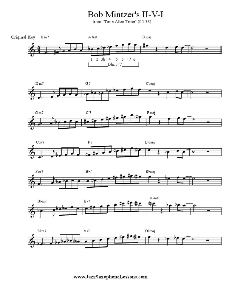 II V I Bob Mintzer in 12 Keys | PDF