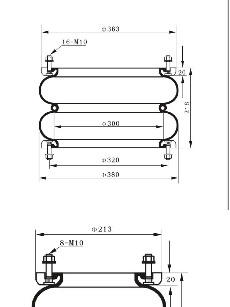 Rubber Bellow Drawing and Photos | PDF