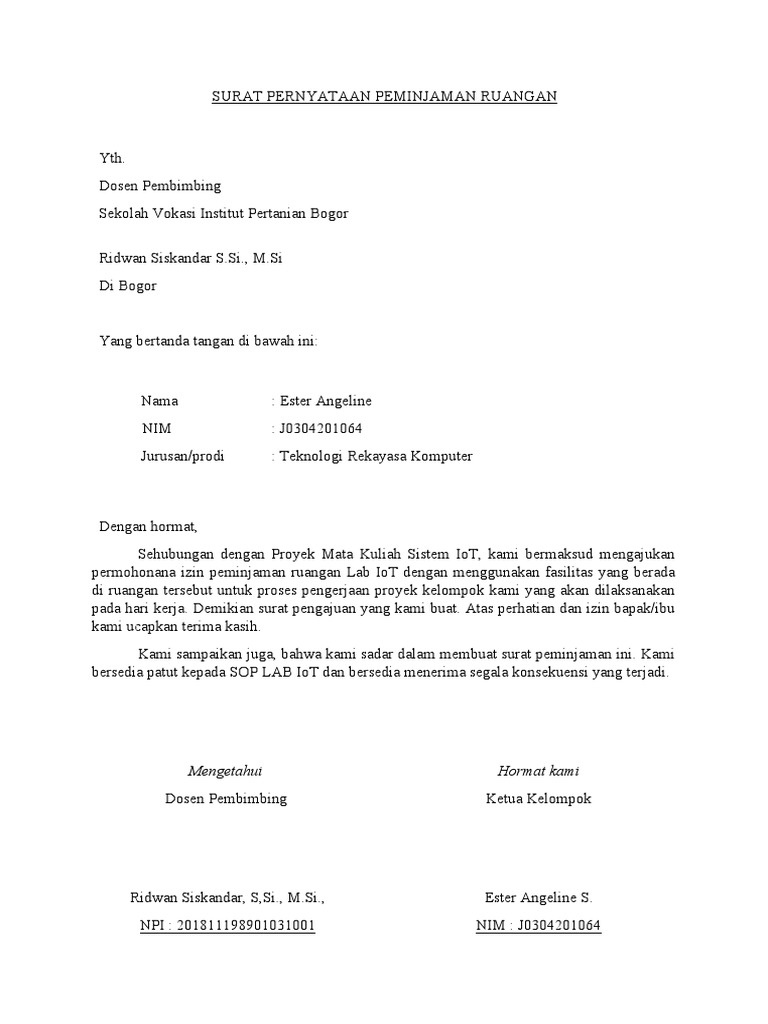 Format Peminjaman Lab Iot.pdf | PDF