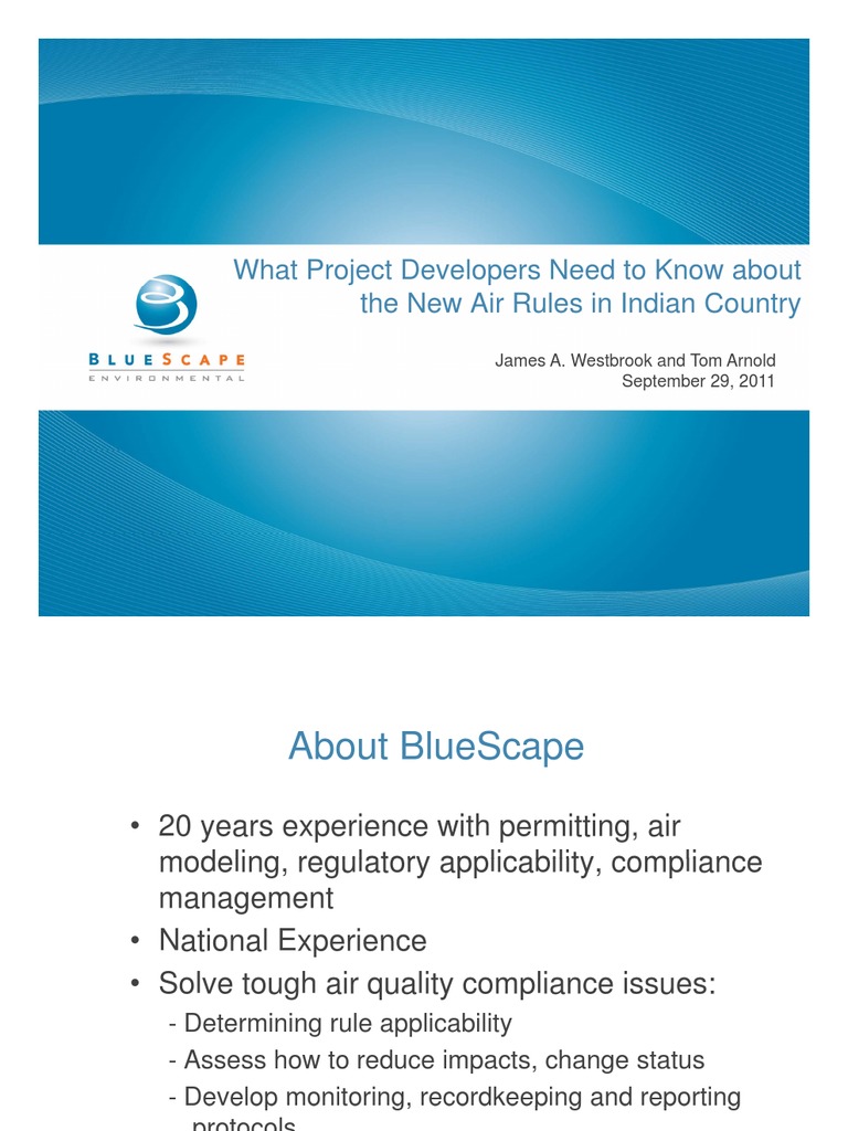BlueScape New Tribal Rules Webinar 9-29-11 | PDF | Tribal Sovereignty ...