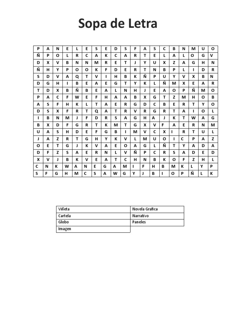 Sopa de Letra | PDF