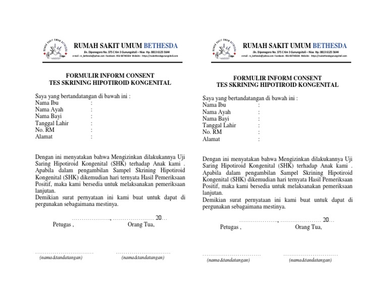 FORMULIR INFORM CONSENT | PDF