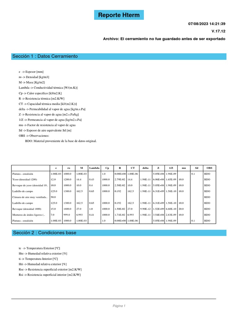 Muro 1 | PDF | Propiedades termodinámicas. | Física