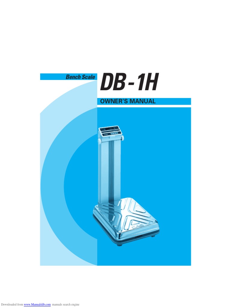CAS Bench Scale DB-1H Manual | PDF | Alternating Current | Ac Power ...