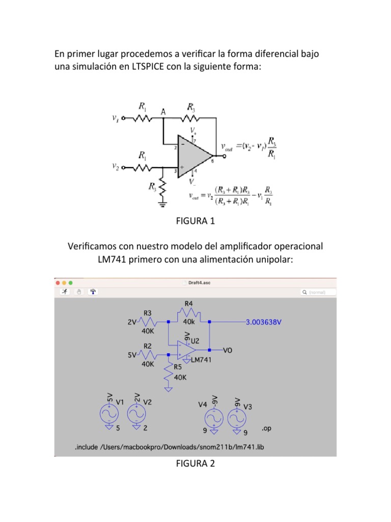 Simulacion OPAMP | PDF | Amplificador operacional | Ingenieria Eléctrica