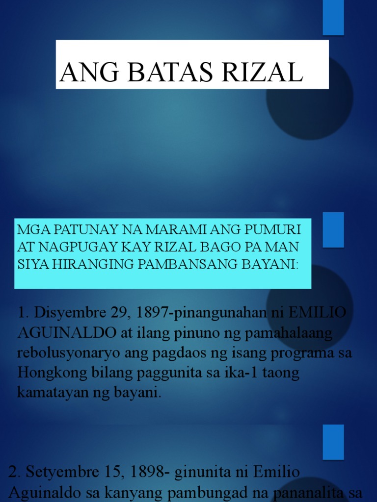 Ang Batas Rizal | PDF