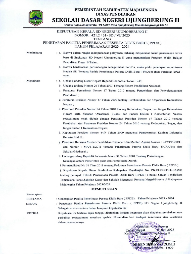 SK PPDB 2023-2024 | PDF