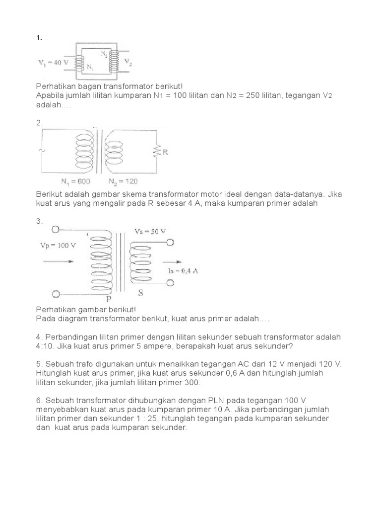 9 Latihan Transformator | PDF