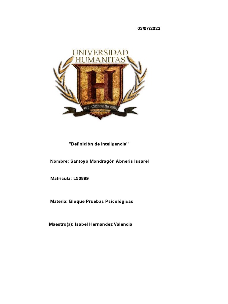 Definicion de Inteligencia | PDF | Crecimiento personal y profesional Definicion de Inteligencia | PDF | Crecimiento personal y profesional
