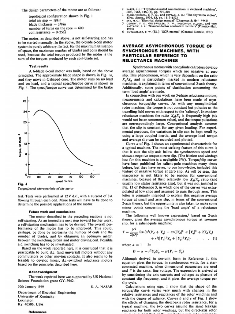 Average Synchronous Torque of Synchronous Machines, With Particular ...