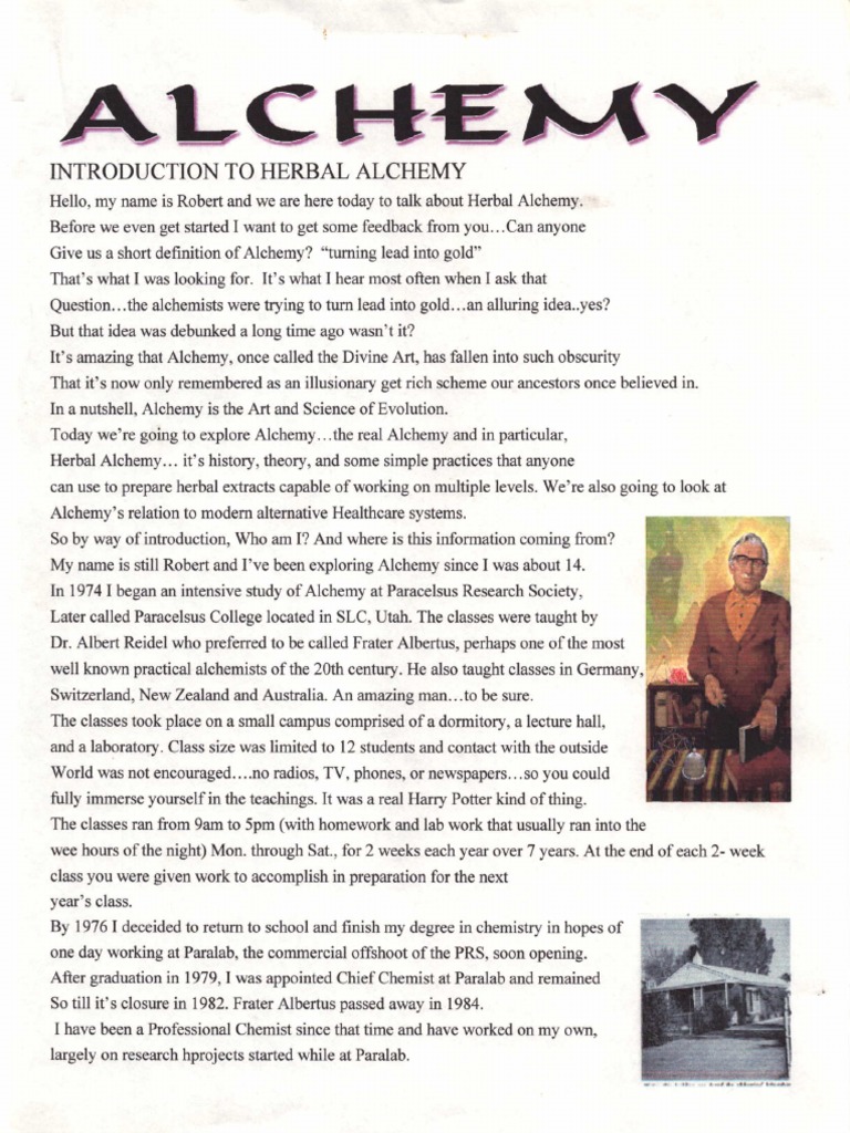 Exploring Herbal Alchemy Principles | PDF