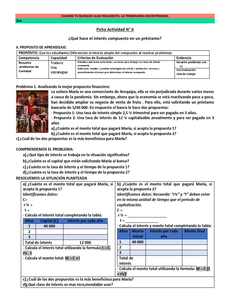 Ficha N°6 - 3° | PDF