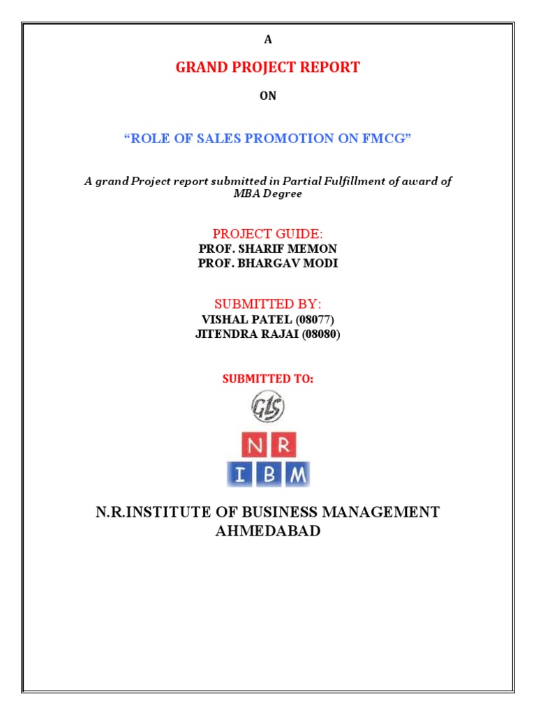 Role of Sale Promotion On FMCG | PDF
