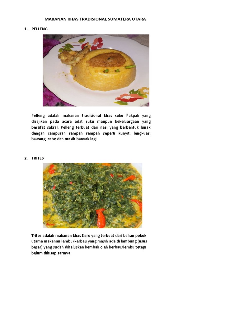 Kuliner Tradisional Sumut | PDF | Memasak, Makanan, & Anggur