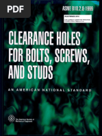 Clearance Hole Chart | PDF | Screw | Tools
