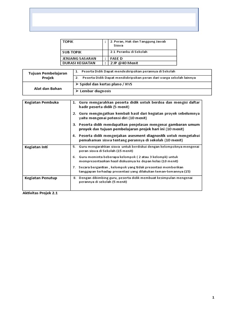 Modul Suara Demokrasi 2. Peran Siswa, Hak Dan Kewajiban | PDF