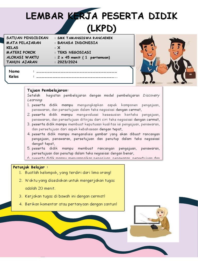LKPD Teks Negosiasi | PDF