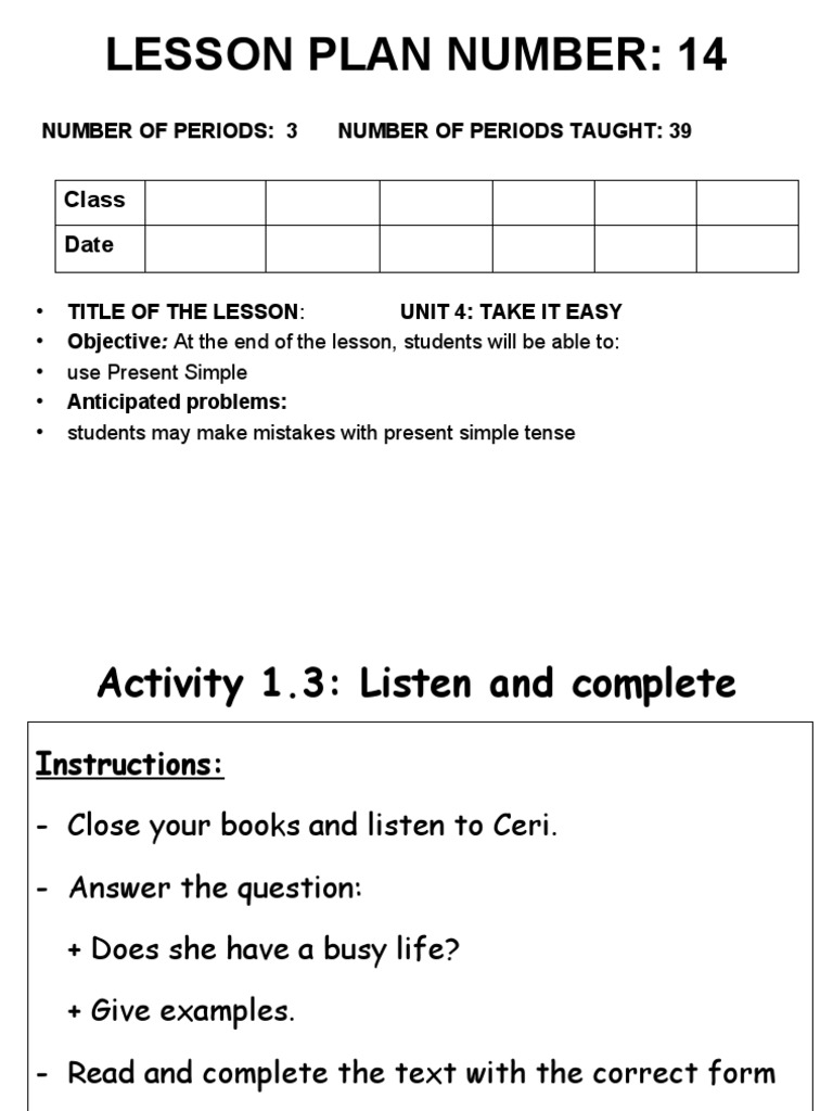 Unit 4 - Take It Easy! | PDF | Linguistics