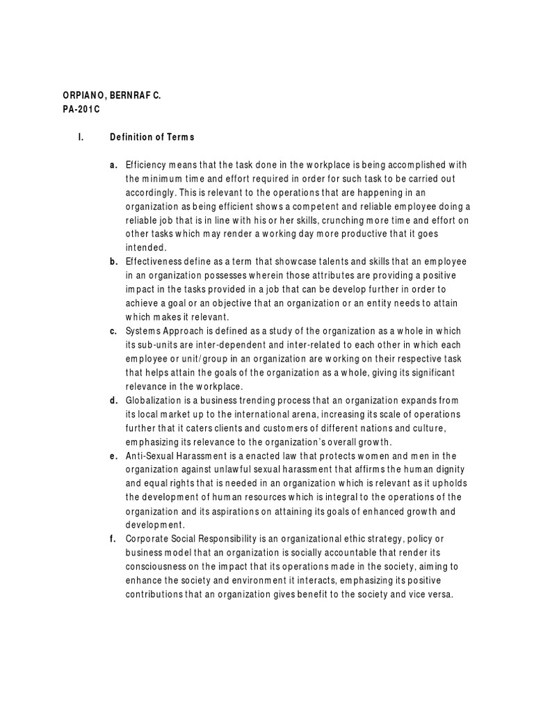 Final Exam in Pa 205 Answer Sheet | PDF | Goal | Employment