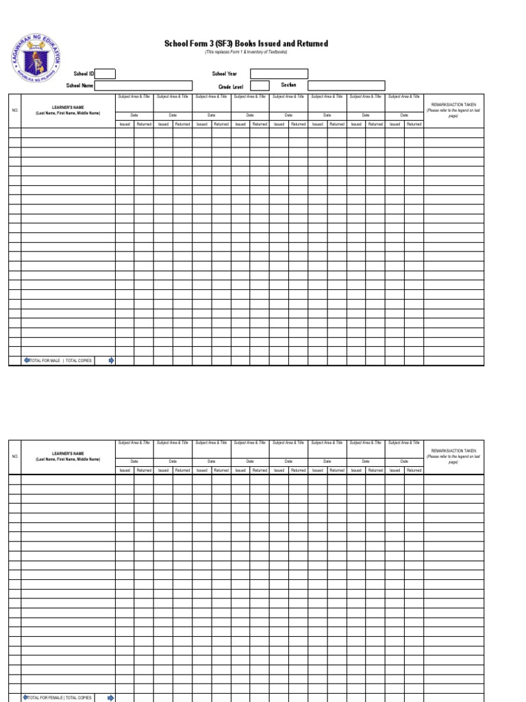 Textbook Issuance and Return Form | PDF