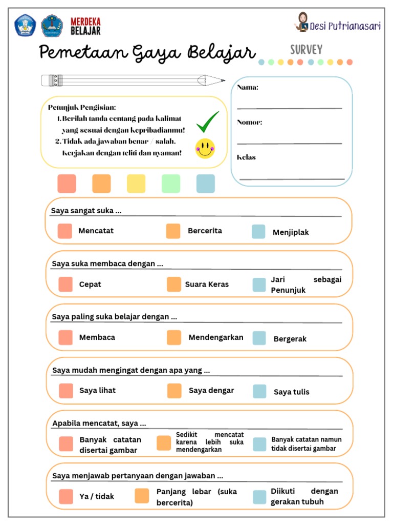 Angket Gaya Belajar | PDF