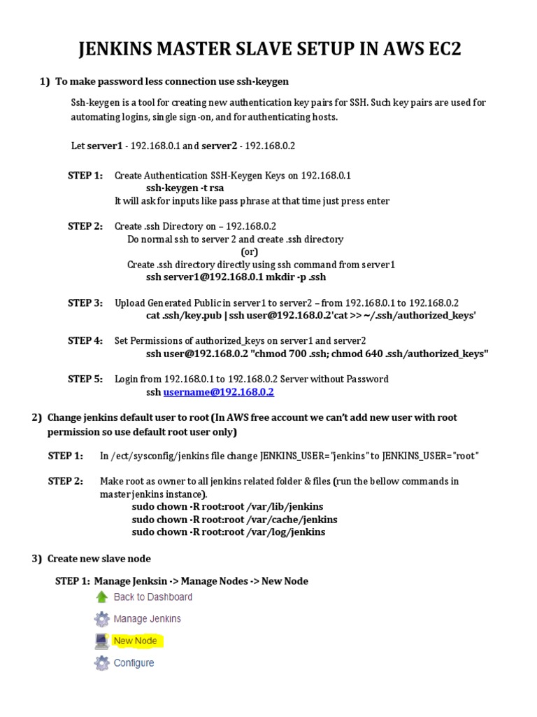 Jenkins Master Slave | PDF | Secure Shell | Superuser