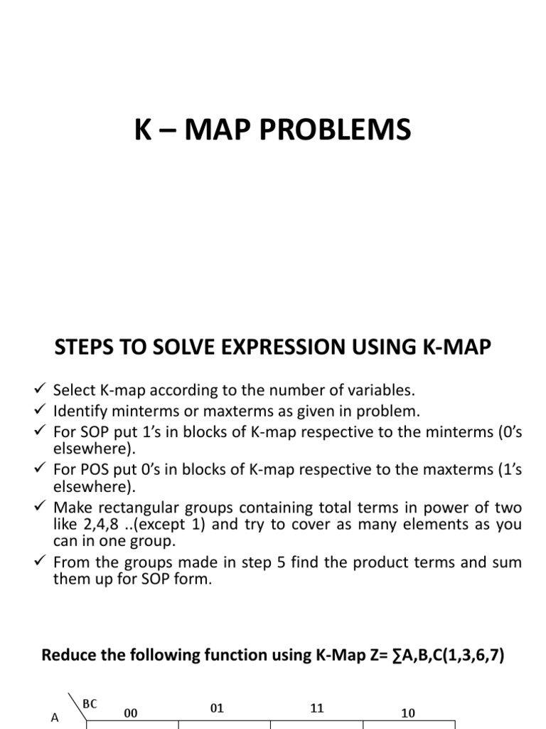 K Map Problem Pdf Logic Theory Of Computation 