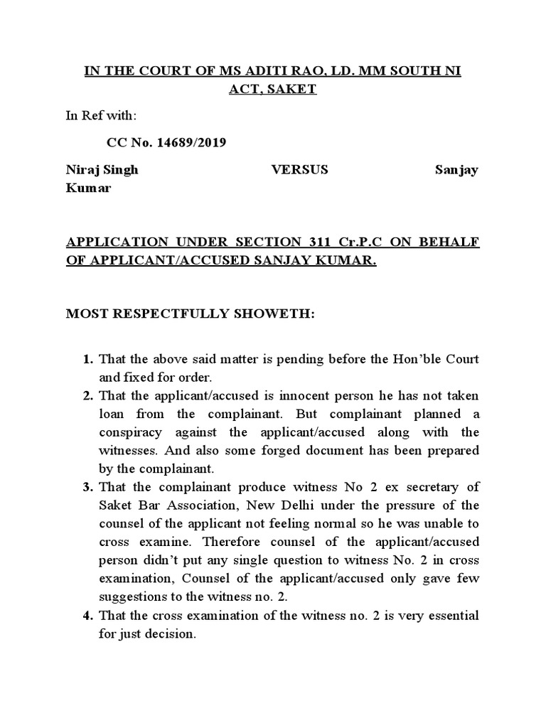 Application311 CRPC | PDF