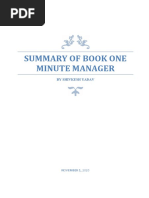 One Minute Manager | PDF | Goal | Behavior
