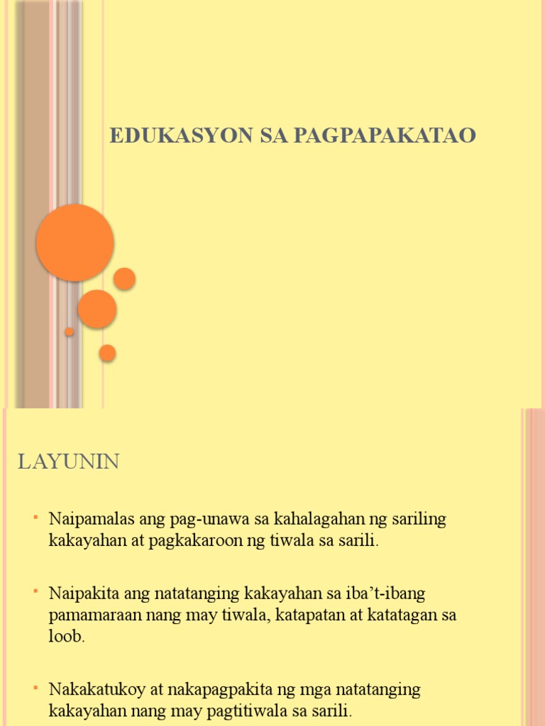 Q1 W1 Edukasyon Sa Pagpapakatao | PDF