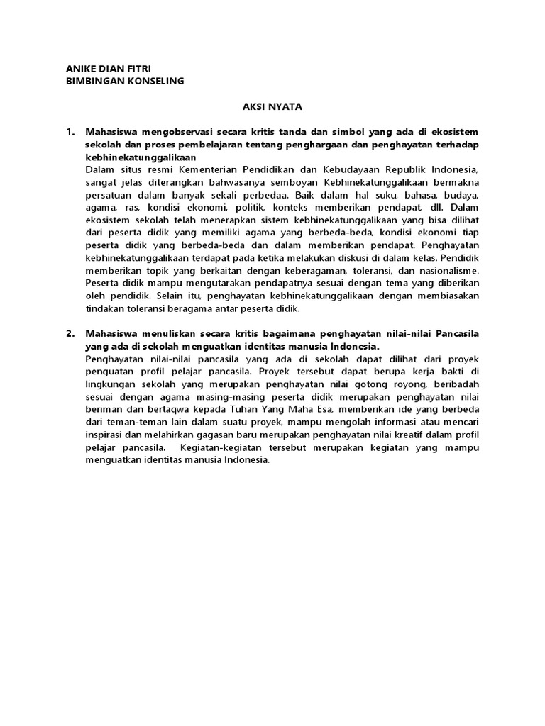 Aksi Nyata - Topik 3 Filsof | PDF | Kesehatan Holistik