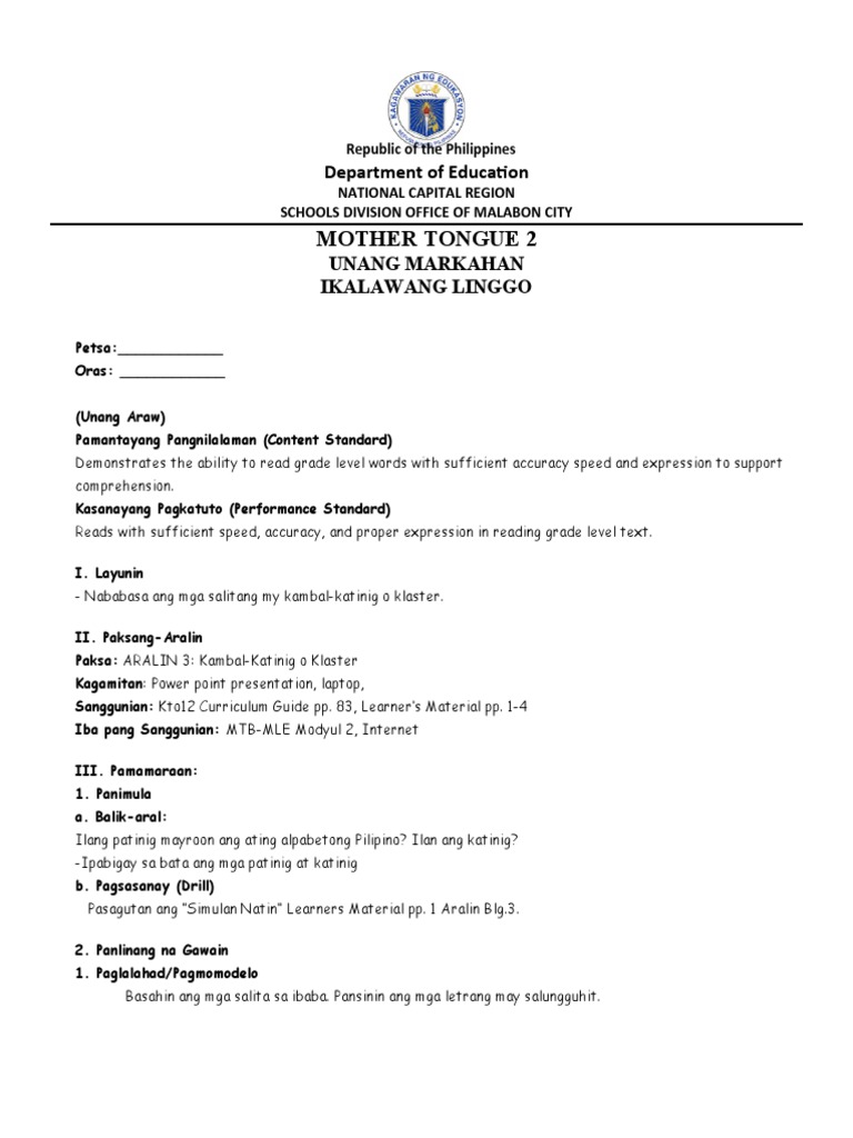 Q1 W2 MTB.2 DLP 94 8 23 | PDF