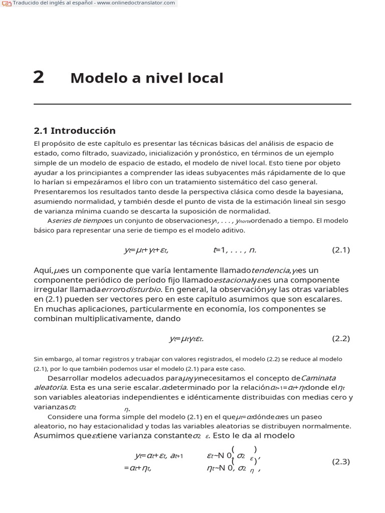 Book Time Series Analysis By State Space Methods 32 65 En Es Pdf