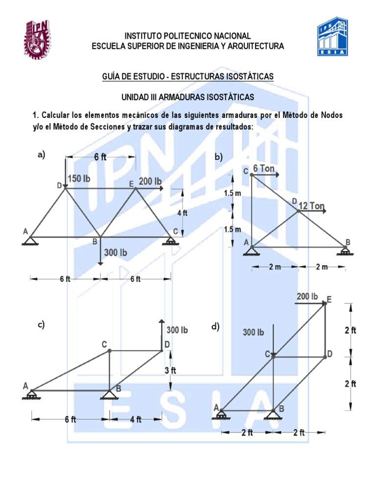 GUÍA ISOSTÁTICAS 2023 MODIFICADA Final | PDF | Viga (Estructura ...