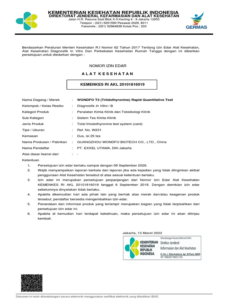 WONDFO T3 (Triidothyronine) Rapid Quantitative Test | PDF
