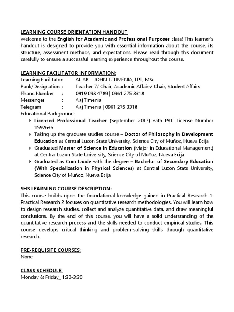 Lcoh - Eapp | Download Free PDF | Teachers | Classroom Lcoh - Eapp | Download Free PDF | Teachers | Classroom