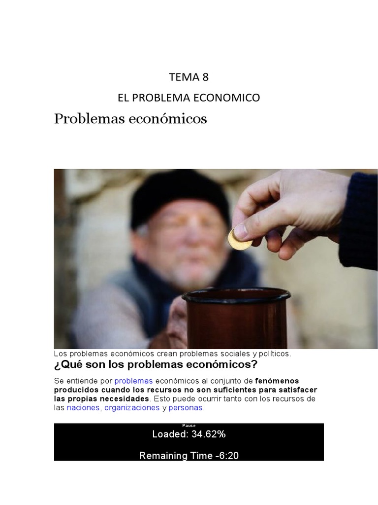 Tema 8 El Problema Económico | PDF | Business | Sistema económico