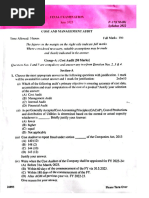 Cma Inter June 2025 Costing Question Paper | PDF | Cost | Cost Accounting