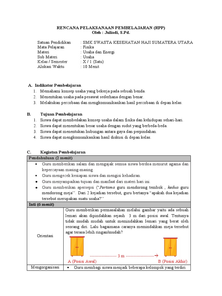 Rencana Pelaksanaan Pembelajaran (RPP) | PDF