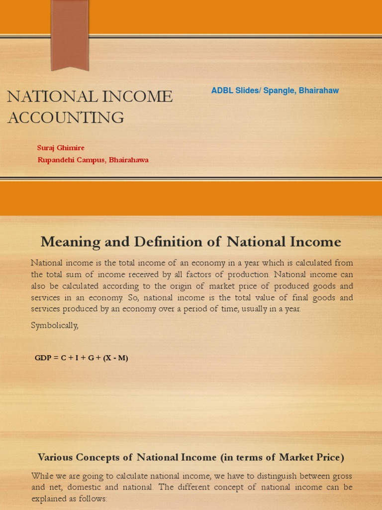 National Income Final | PDF | Gross Domestic Product | Income