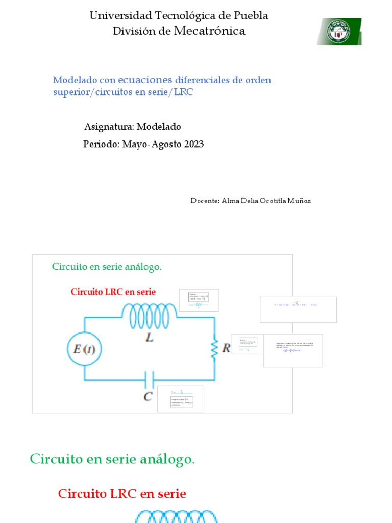 Modelado de Circuitos LRC en Serie | PDF | voltaje | Ecuaciones