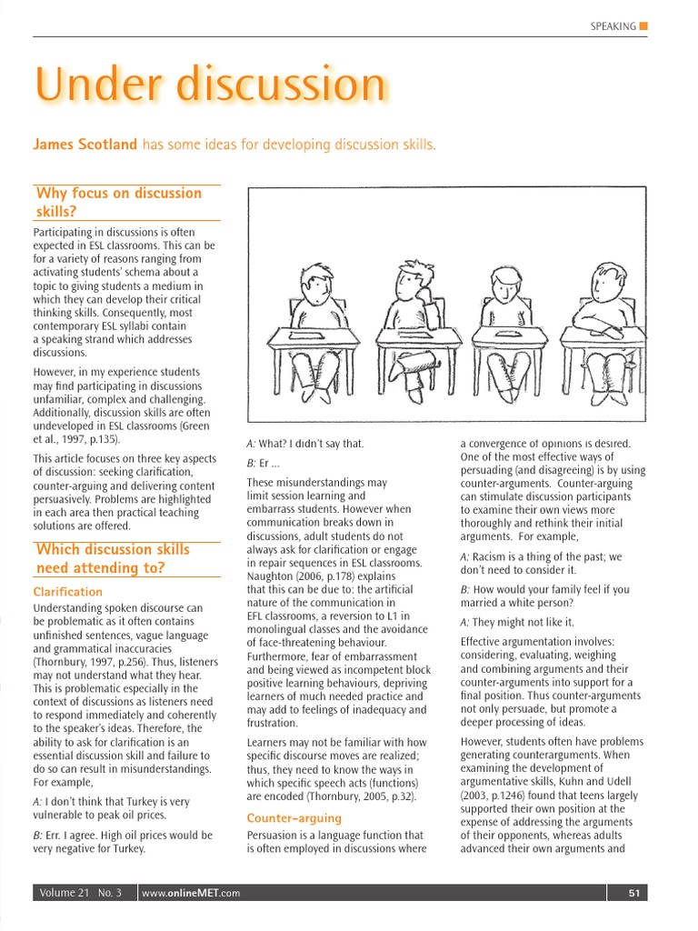 Developing Discussion Skills | PDF | English As A Second Or Foreign ...
