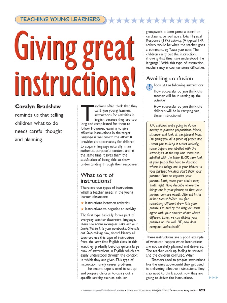 Give Effective Instructions | PDF | Learning | Cognition