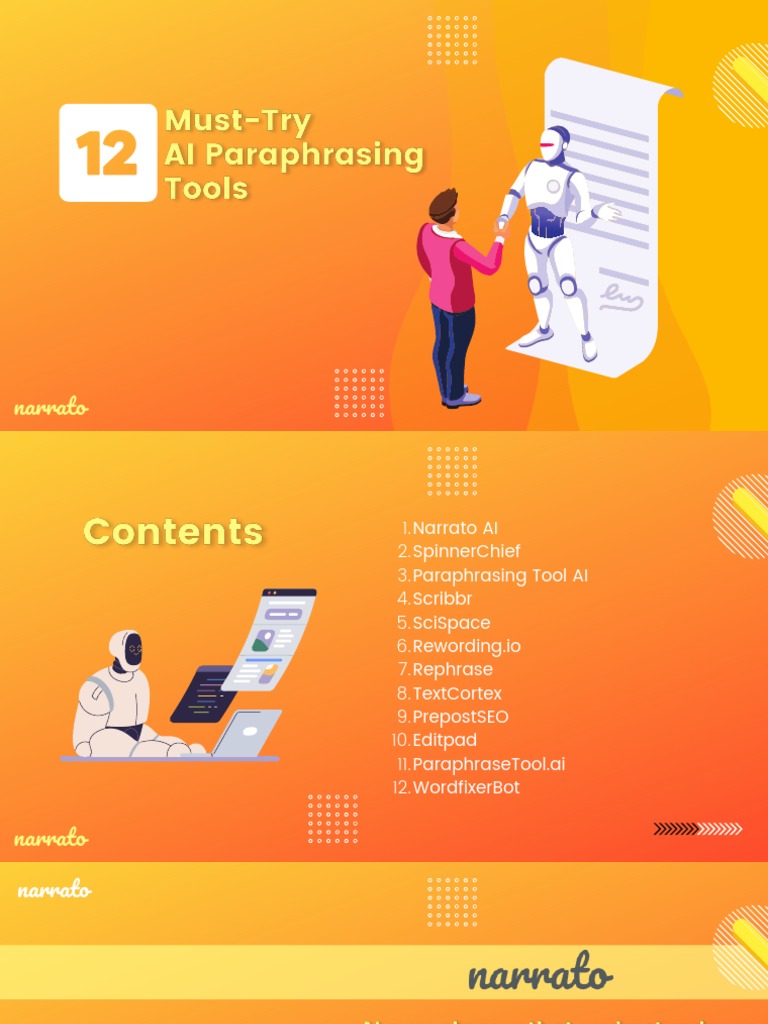 12 AI Paraphrasing Tools and Tips On How To Use Them | PDF 12 AI Paraphrasing Tools and Tips On How To Use Them | PDF
