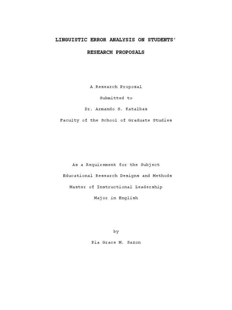 Sample Research Proposal | PDF | Second Language | Statistics