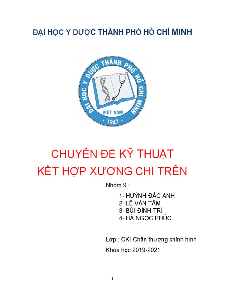 Chuyên đề Kỹ thuật KHX chi trên - Nhóm 9 | PDF