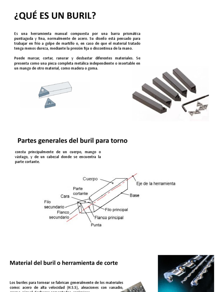 Buril | PDF | Acero | Herramientas