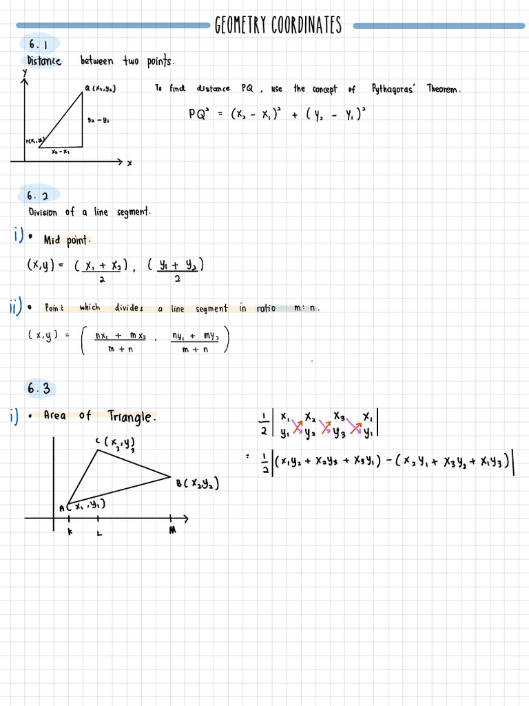 Coordinate Geometry Pdf