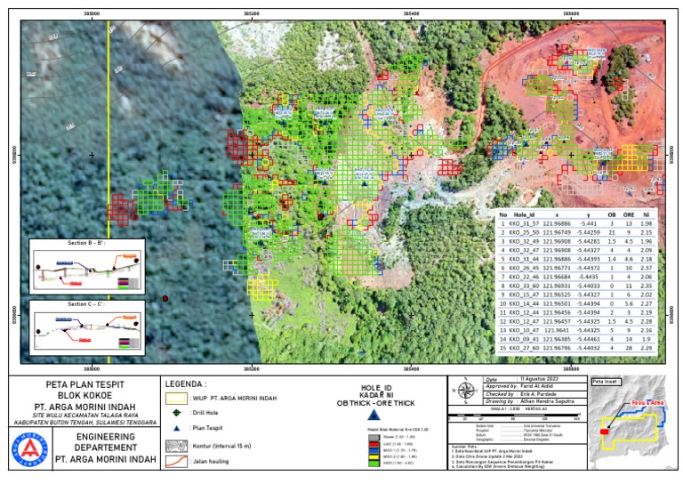 Peta Plan Tes Pit Kokoe | PDF | Surveying | Geophysics